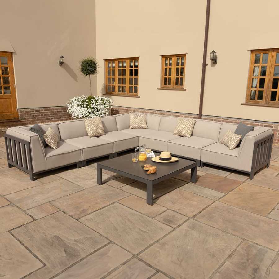 Maze Ibiza 7 Seater Outdoor Corner Sofa Set 7 seat Garden Sofa With Table